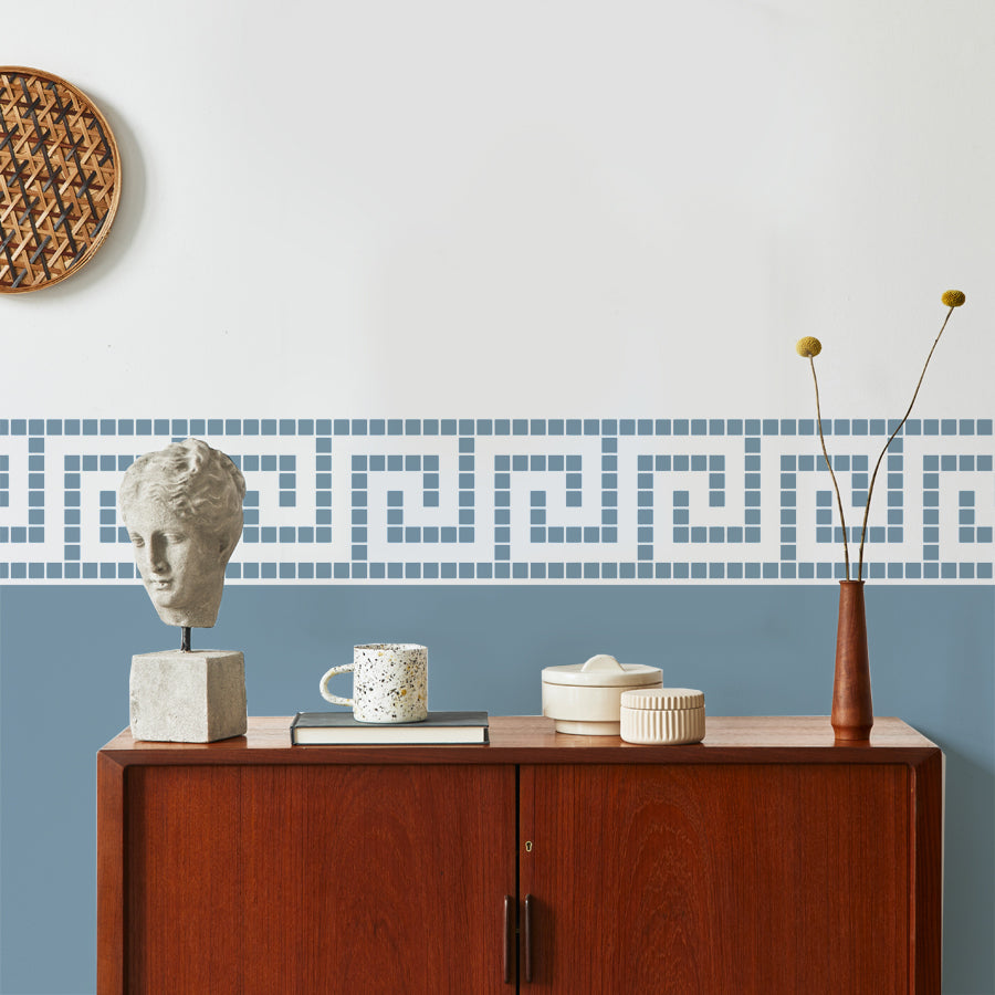 MOSAIC Greek Key Wall Border Pattern Stencil – IdealStencils