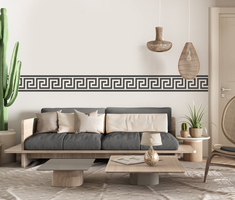 Greek Key Pattern Stencil GREEK KEY Wall Border Pattern Stencil
