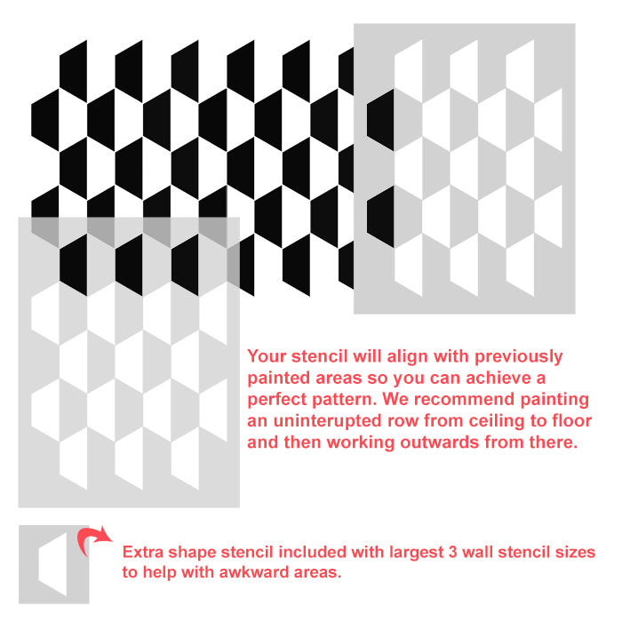 Hexagon Eclipse Wall Decor Stencil | Ideal Stencils – IdealStencils