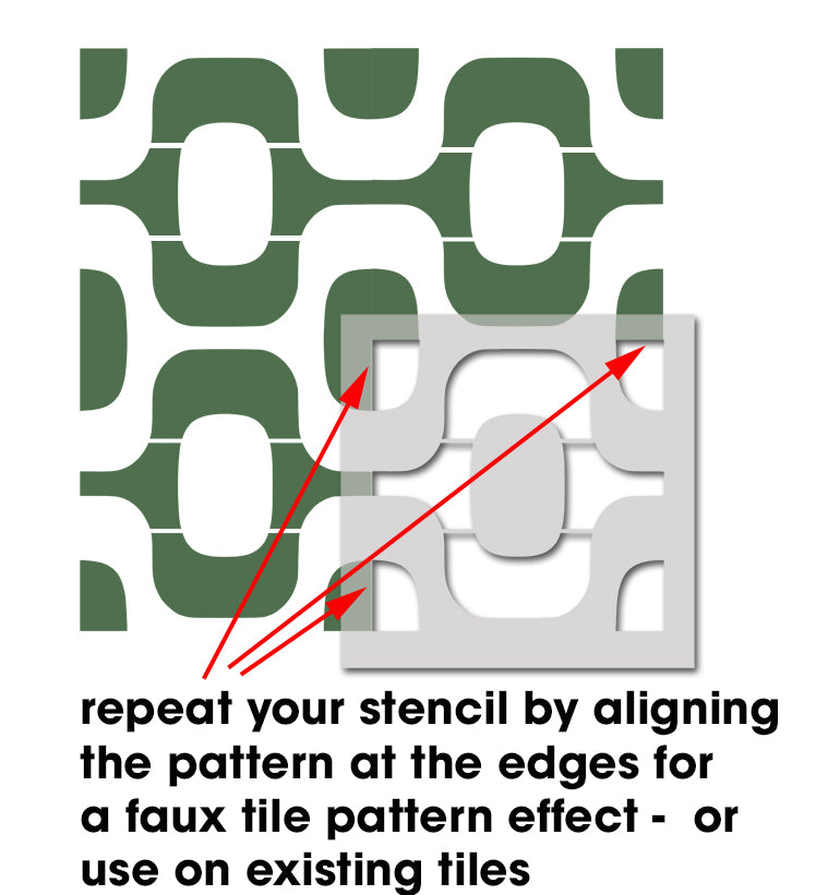 IPANEMA Sidewalk Tile Pattern Stencil – IdealStencils