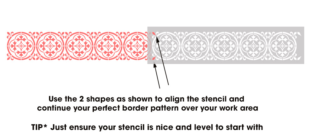 Jeddah Islamic Border Stencil, Arabic Tile Effect Border Pattern ...