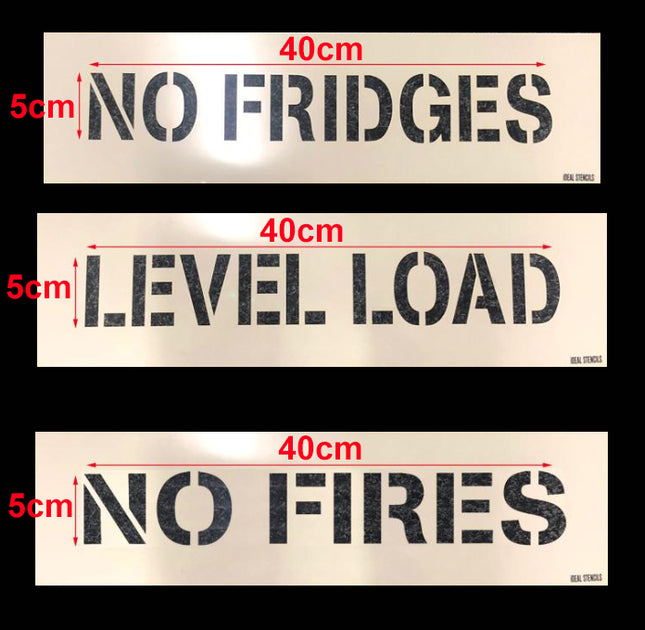 No Fires, No Fridges, Level Load Skip Stencils – IdealStencils