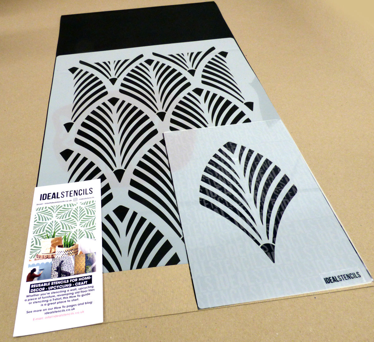 Art Deco Fan Pattern Stencil, Home Wall Decor Stencil – IdealStencils