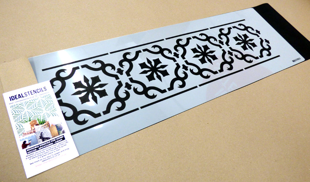 FEZ Moroccan Border Stencil, Traditional Islamic Tile Effect Border Pa ...