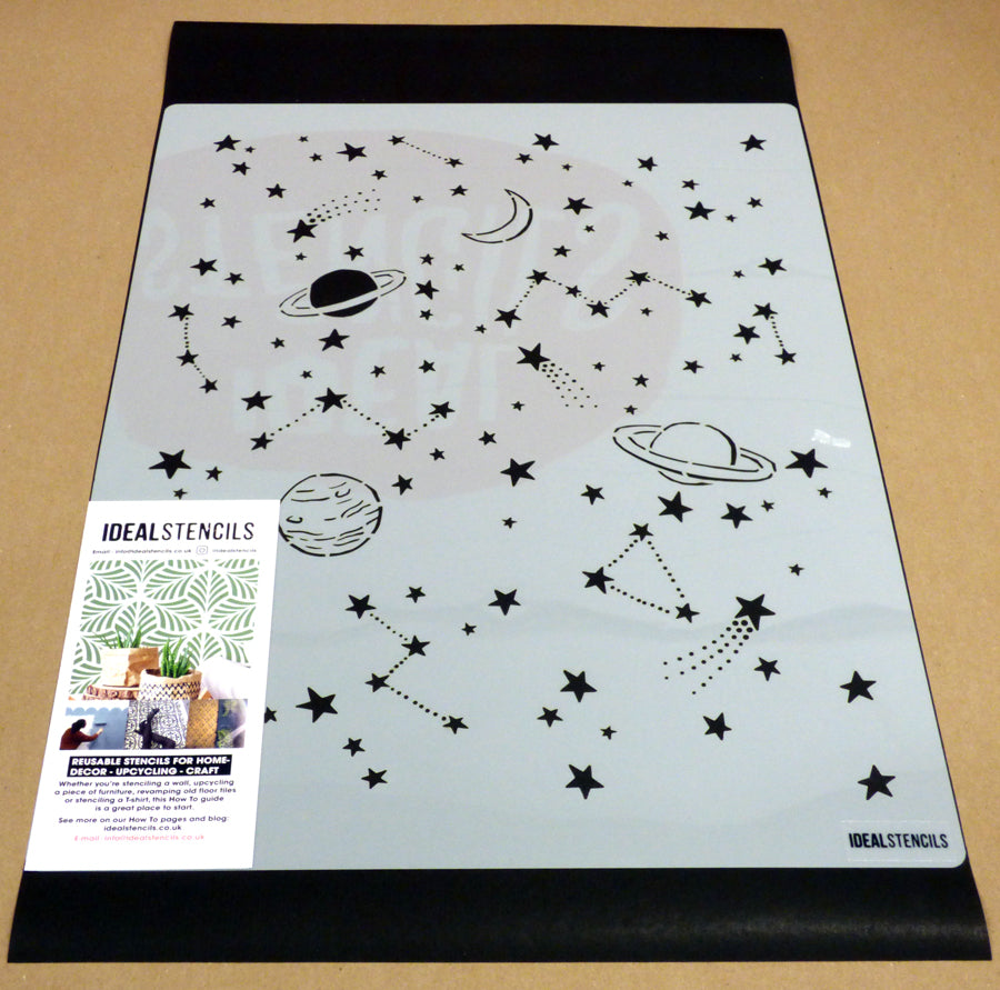 ORION Stars Moon Space Wall Pattern Stencil – IdealStencils