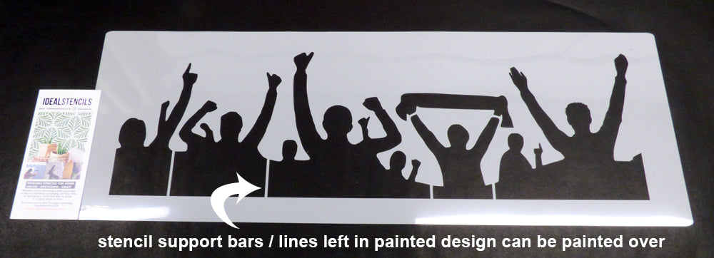 Football Crowd Wall Painting Stencil - Wall Decor Stencil – IdealStencils