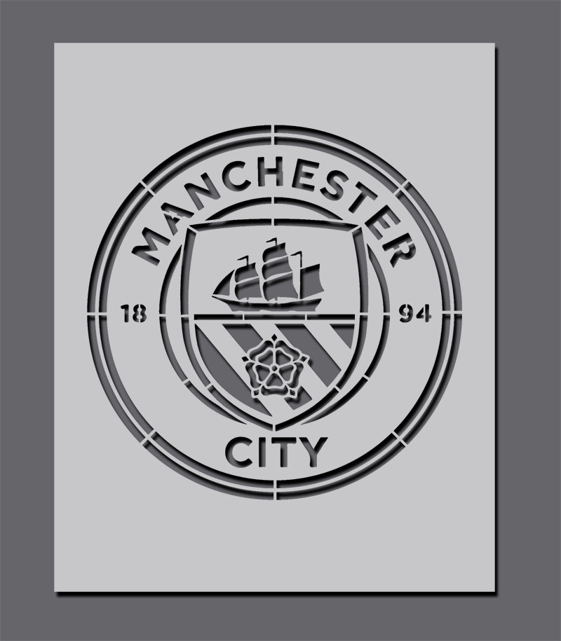 Manchester City Football Crest Stencil, Wall Decor – IdealStencils
