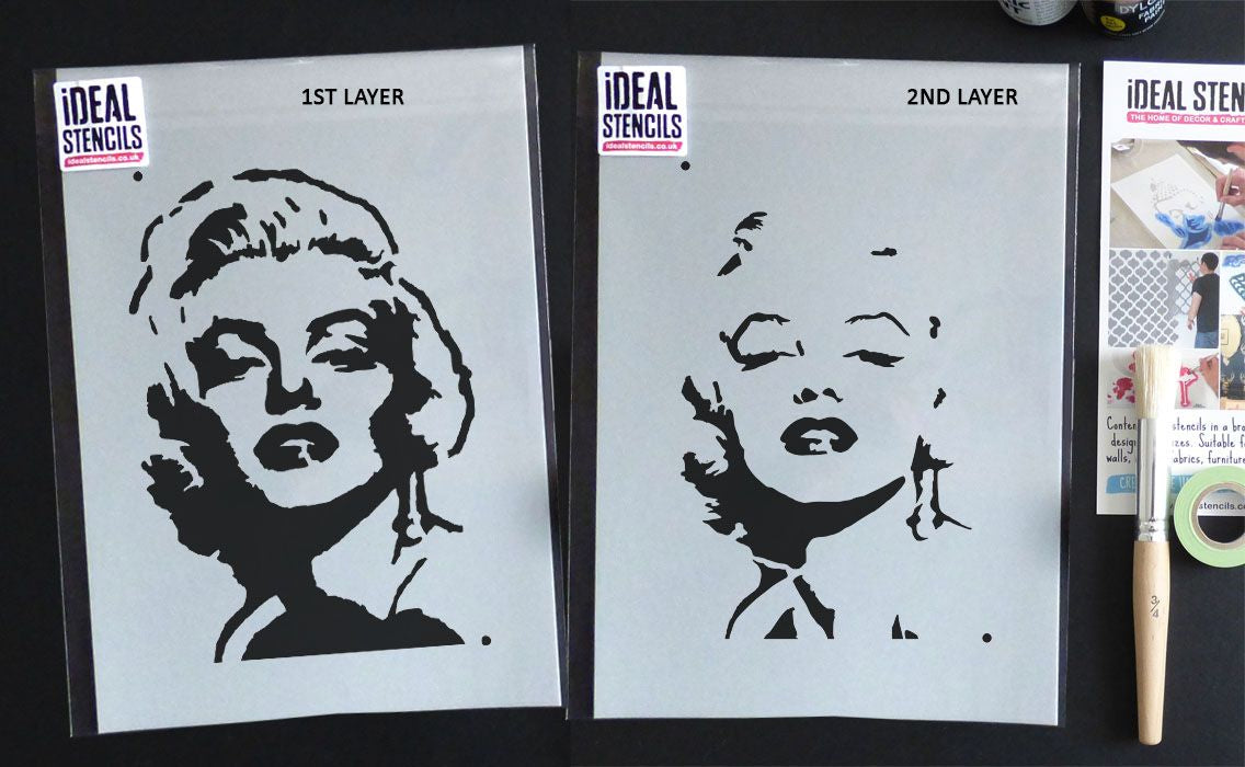 ICONIC FACE STENCILS | Famous Faces for Art Craft & Decor | Ideal ...