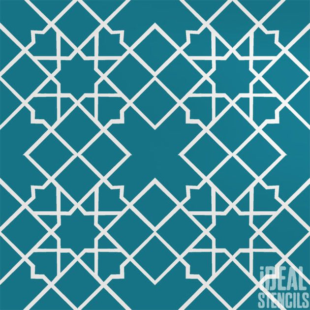 Moroccan Tile Stencil - Paint amazing pattern!! | Ideal Stencil ...