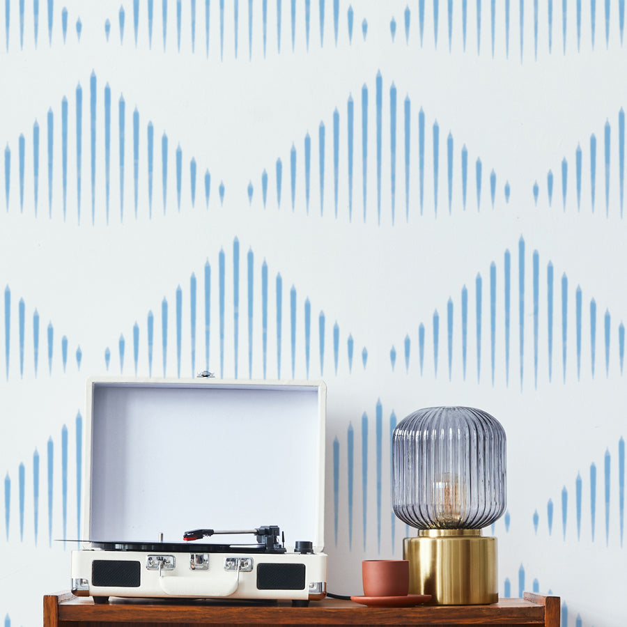 PYRAMID Wall Pattern Stencil, Primitive Boho Style Wall Decor ...