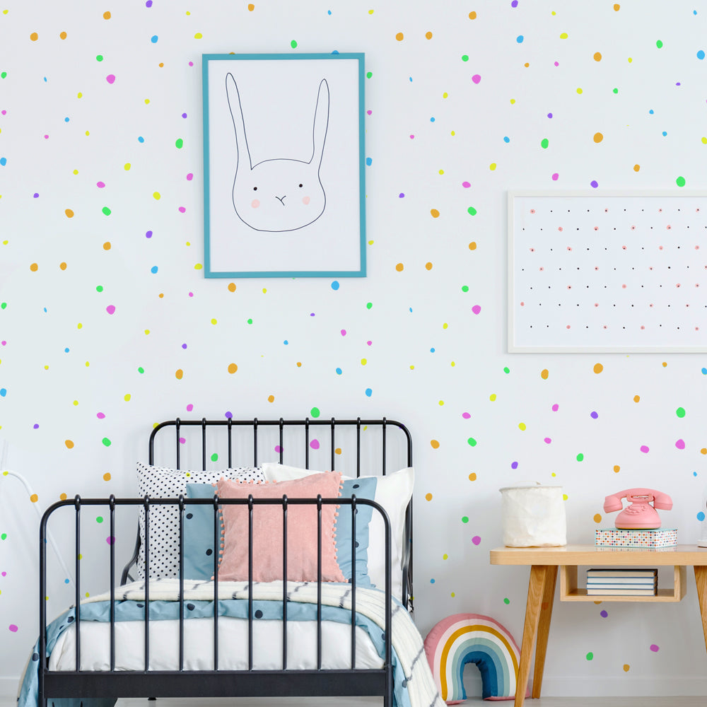 CONFETTI SPOTS Nursery Wall Stencil – IdealStencils