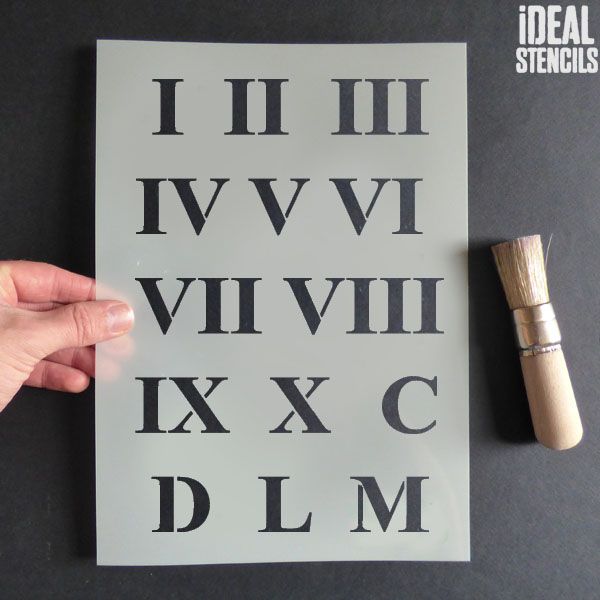 Roman Numerals stencil set - Paint any surface | Ideal Stencils ...