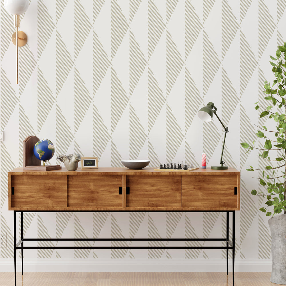 SHADOW DIAMONDS Abstract Geometric Pattern Stencil - Wall Decor Stencil ...