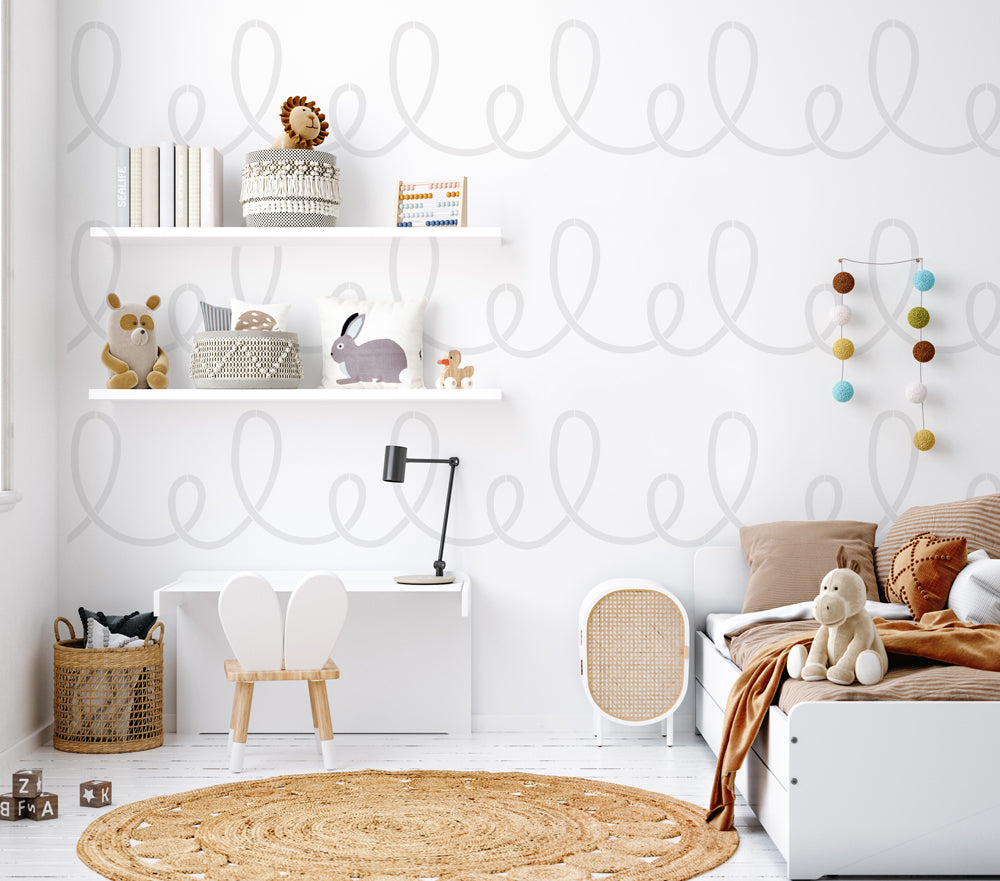 SQUIGGLES Wall Pattern Stencil, Nursery & Kids Room Decor – IdealStencils