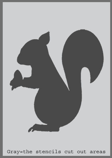 Squirrel Silhouette Decor Craft Stencil – IdealStencils
