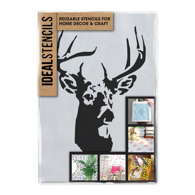 Stag Head Stencil | Home Decor & Craft | Ideal Stencils – IdealStencils