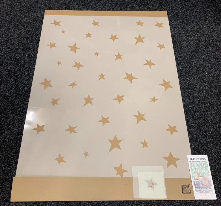 STELLA Star Pattern Wall Decor Stencil- Nursery, KIds Room Wall Decor ...