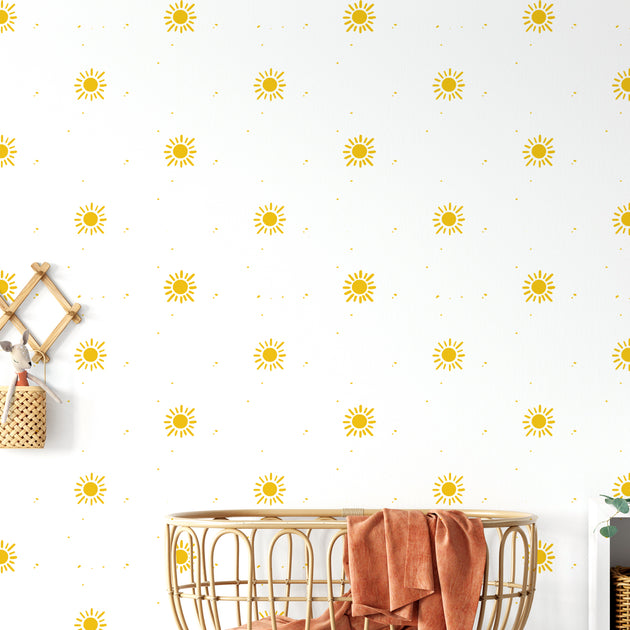 SUNSHINE Sun Pattern Stencil - Nursery Wall Decor – IdealStencils
