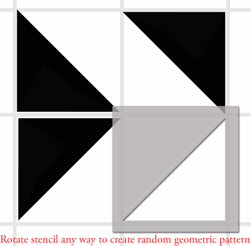 TRIANGLES Pattern TILE STENCIL – IdealStencils