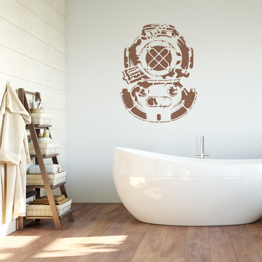 VINTAGE DIVING HELMET Stencil - Nautical Wall Art Painting Stencil ...