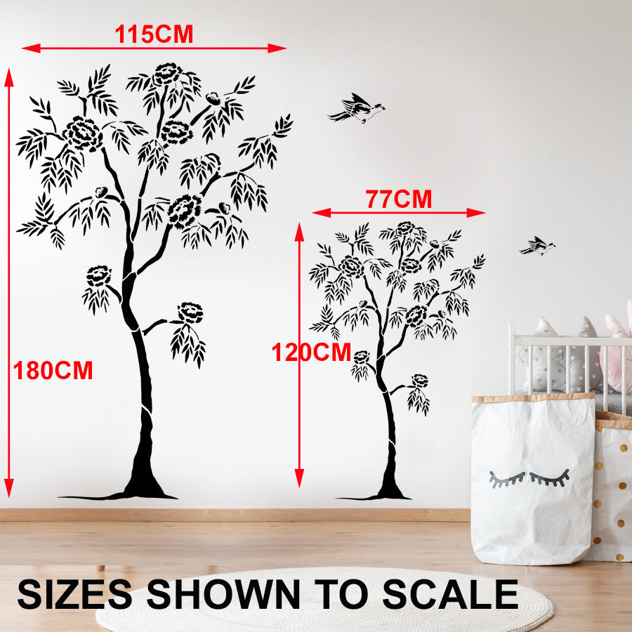Japanese Blossom Tree Wall Stencil | Home Decor Stencil Pack – IdealStencils