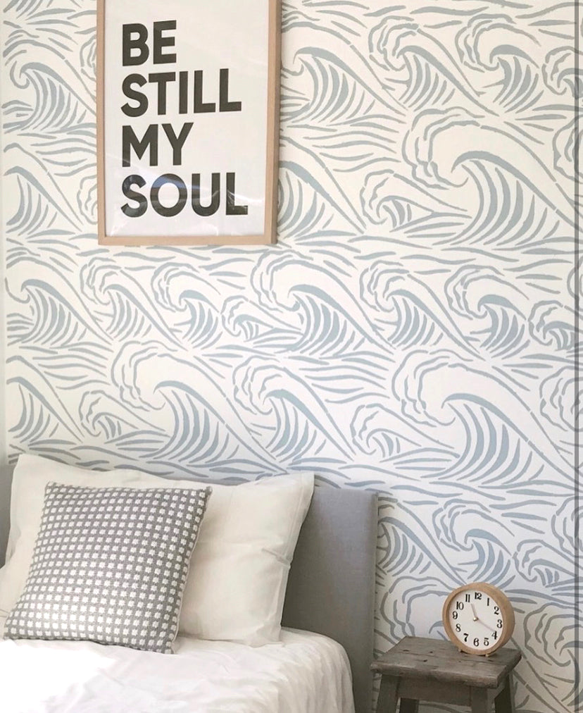 Waves Design Stencil Symmetrical Waves Stencil | Kristie Taylor