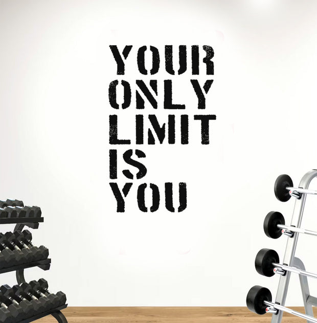 GYM WALL ART Stencil, Your Only Limit Is You - XXL 77X120CM – IdealStencils