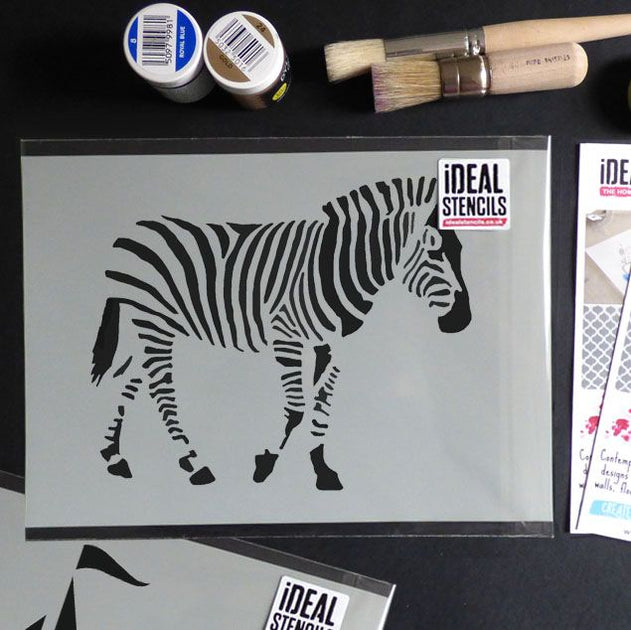 Zebra stencil - wall decor & craft | Ideal Stencils – IdealStencils