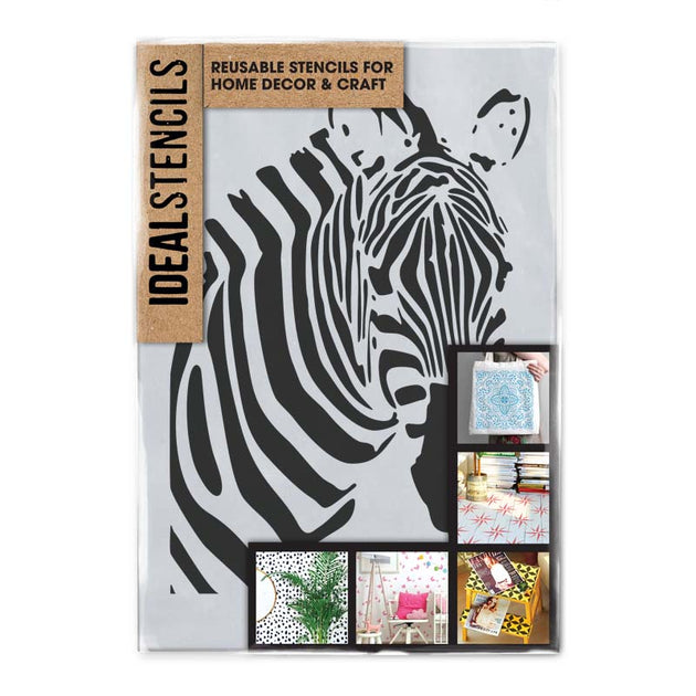 Zebra Head Stencil | Home Decor & Craft | Ideal Stencils – IdealStencils